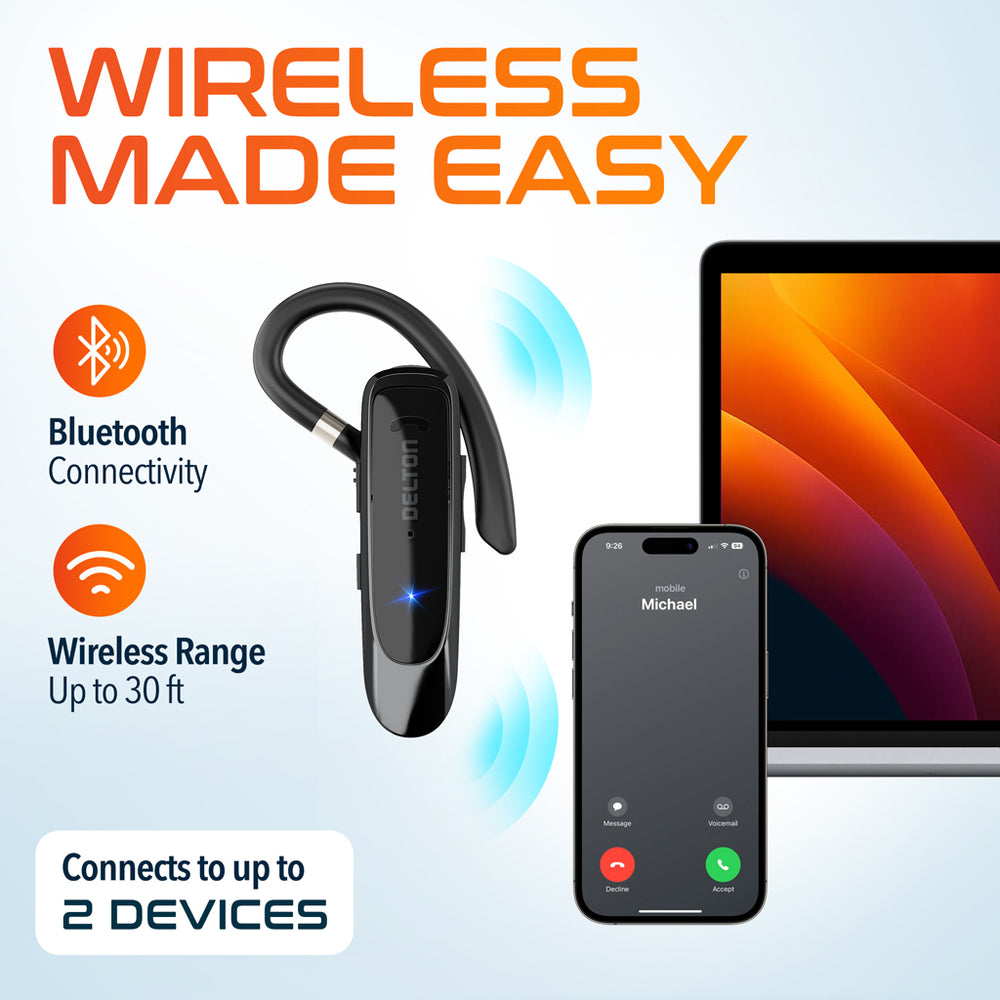 Delton 22X Noise Canceling Bluetooth Computer Headset