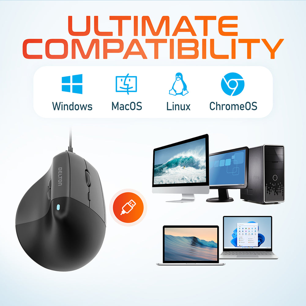 Delton S38 Vertical Ergonomic Mouse